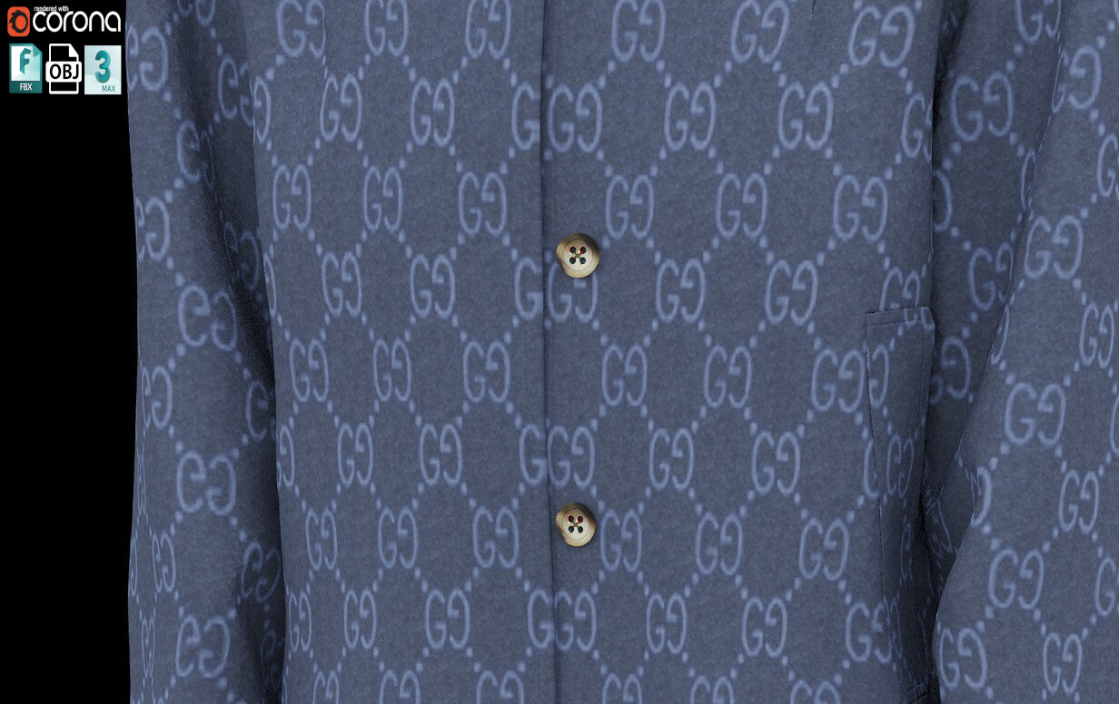 ArtStation - Gucci Ghost Coat Retro Low-poly | Game Assets