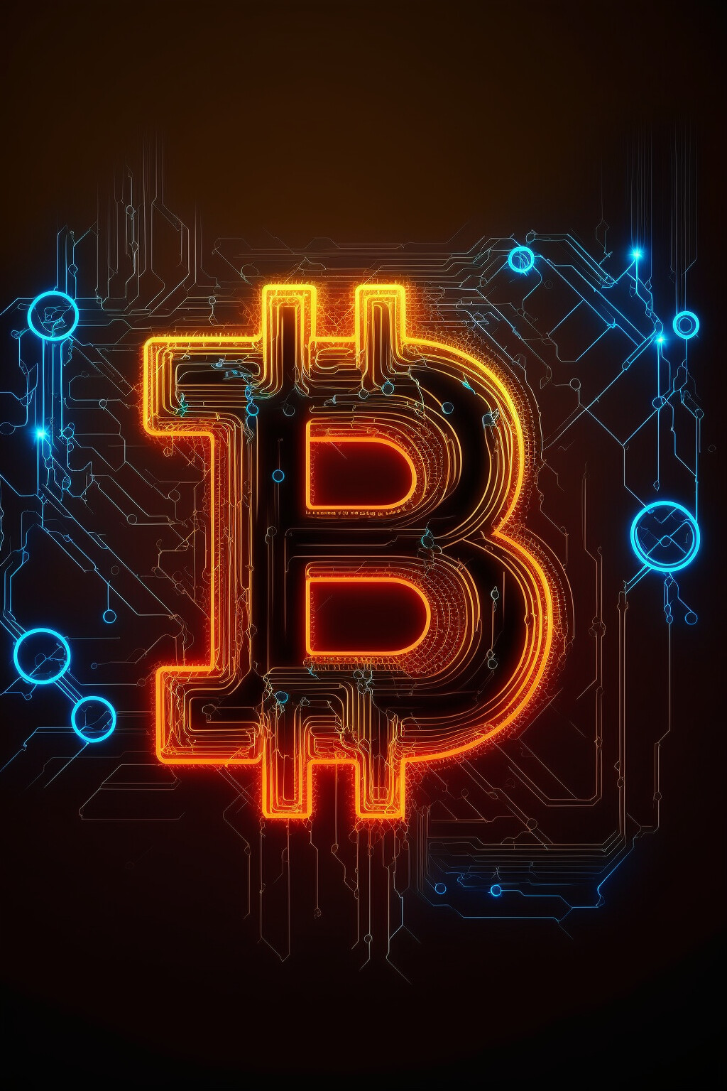 ArtStation - Neon Bitcoin Art for Wallpaper/Canvas | Artworks