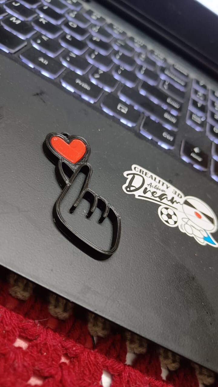 ArtStation - Korean Finger Heart Keychain | Resources