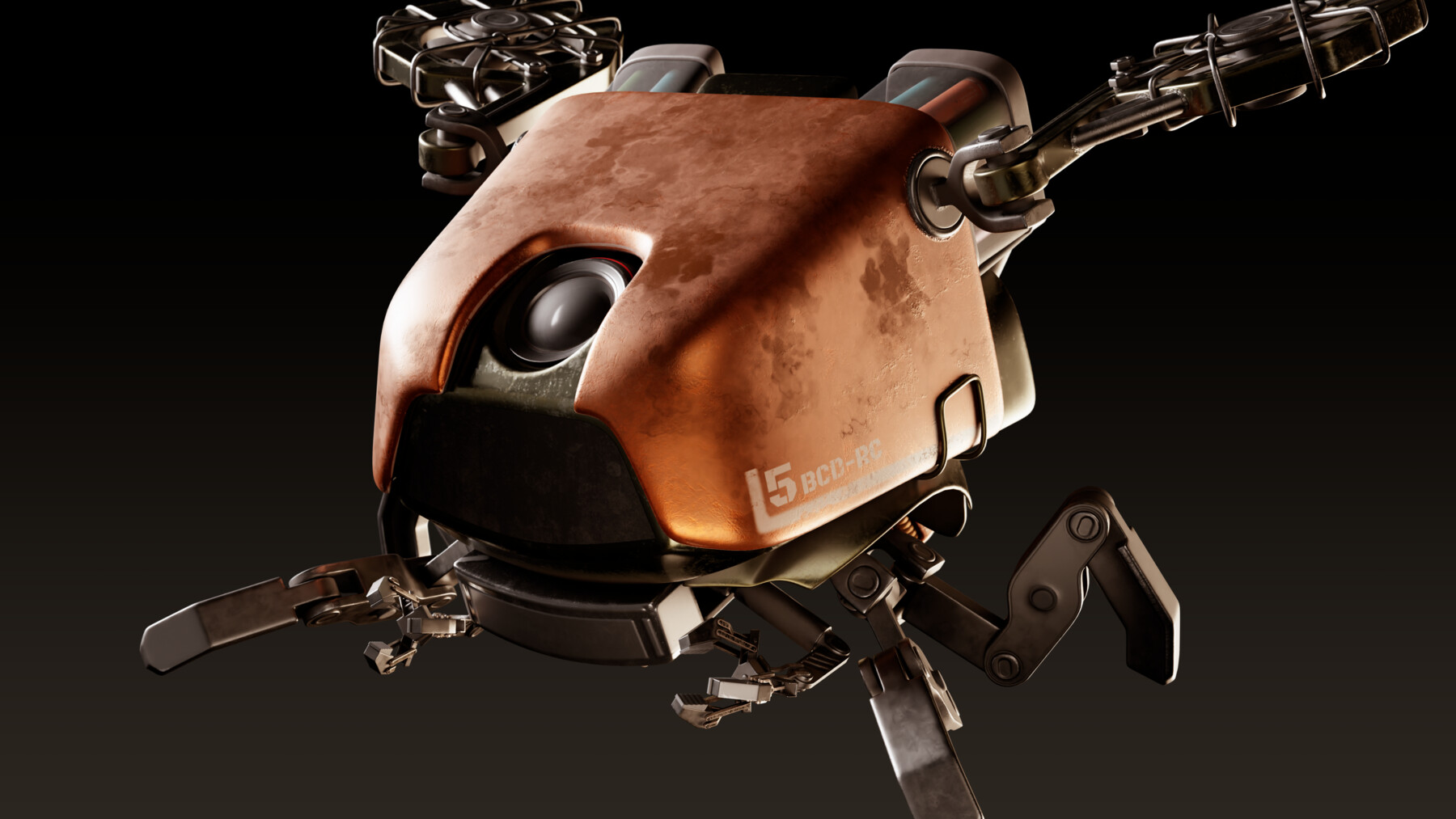 ArtStation - Robot BCD - RC 5 | Post Apocalyptic | Game Assets