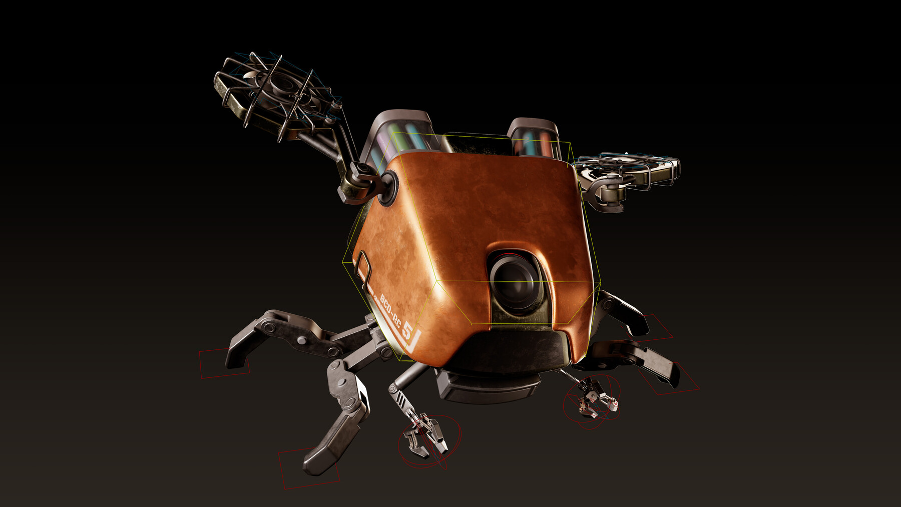 ArtStation - Robot BCD - RC 5 | Post Apocalyptic | Game Assets