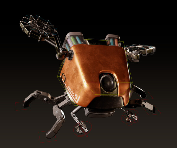 ArtStation - Robot BCD - RC 5 | Post Apocalyptic | Game Assets