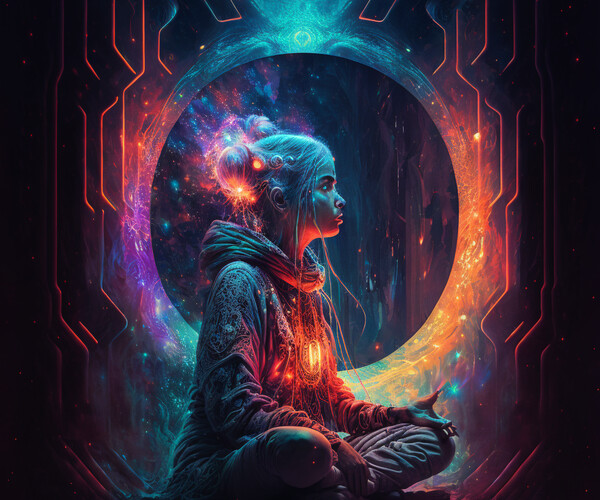 ArtStation - Neon Meditation | Artworks