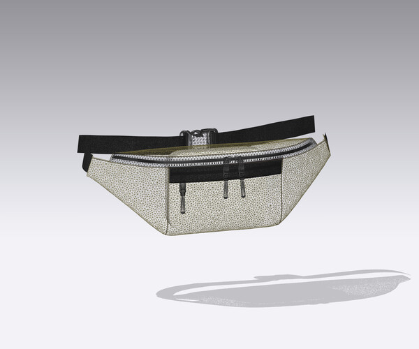ArtStation - Waistbag fanny pack Clo3d Marvelous Designer ZPRJ OBJ GLTF ...