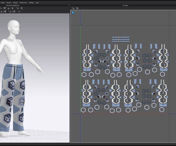 ArtStation - Streetwear Denim Pants #011 - Clo 3D / Marvelous Designer ...