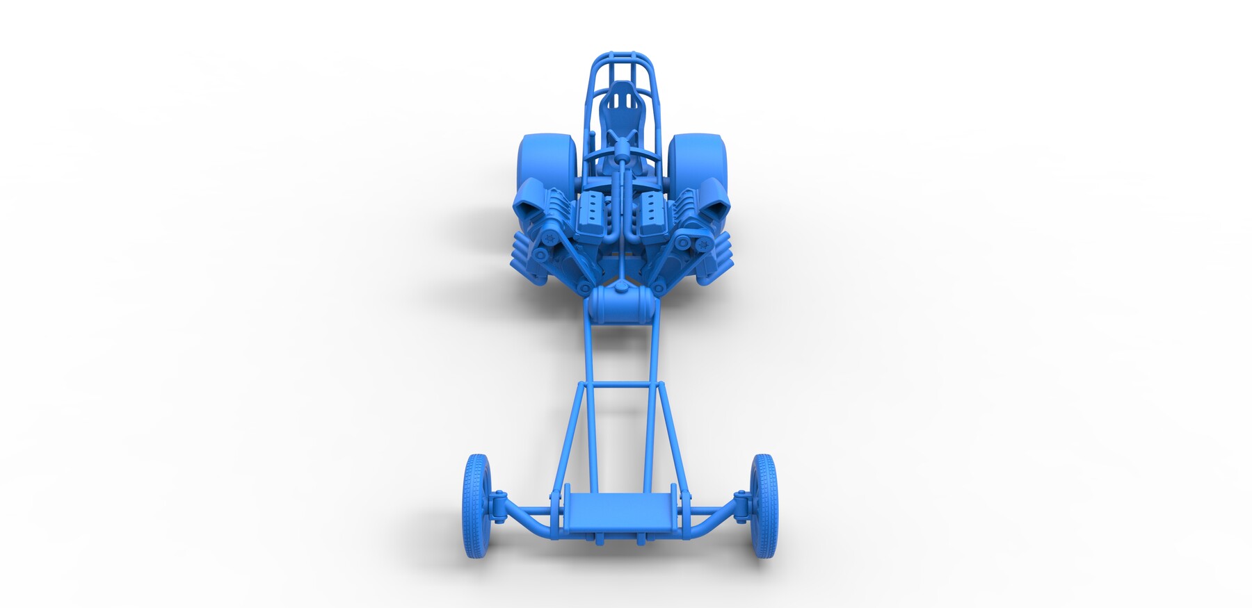 ArtStation - 3D printable Diecast Front engine dragster with 2 V8 ...