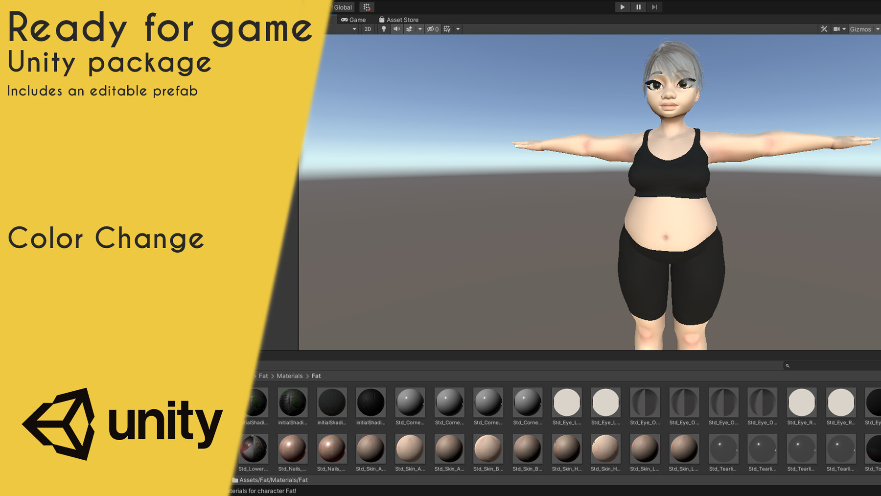 ArtStation - Fat Woman stylized girl cartoon Female Low-poly 3D model ...