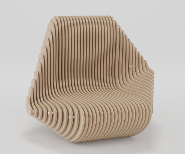 ArtStation - Asymmetrical Parametric chair | Resources