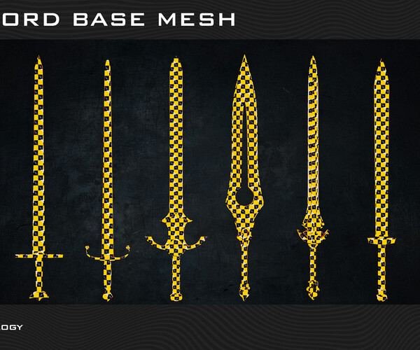 ArtStation - 80 Sword Base Mesh | Game Assets