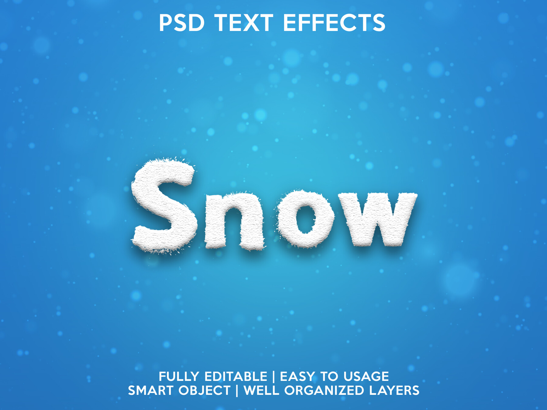 ArtStation - Snow. PSD fully editable text effect. Layer style PSD ...