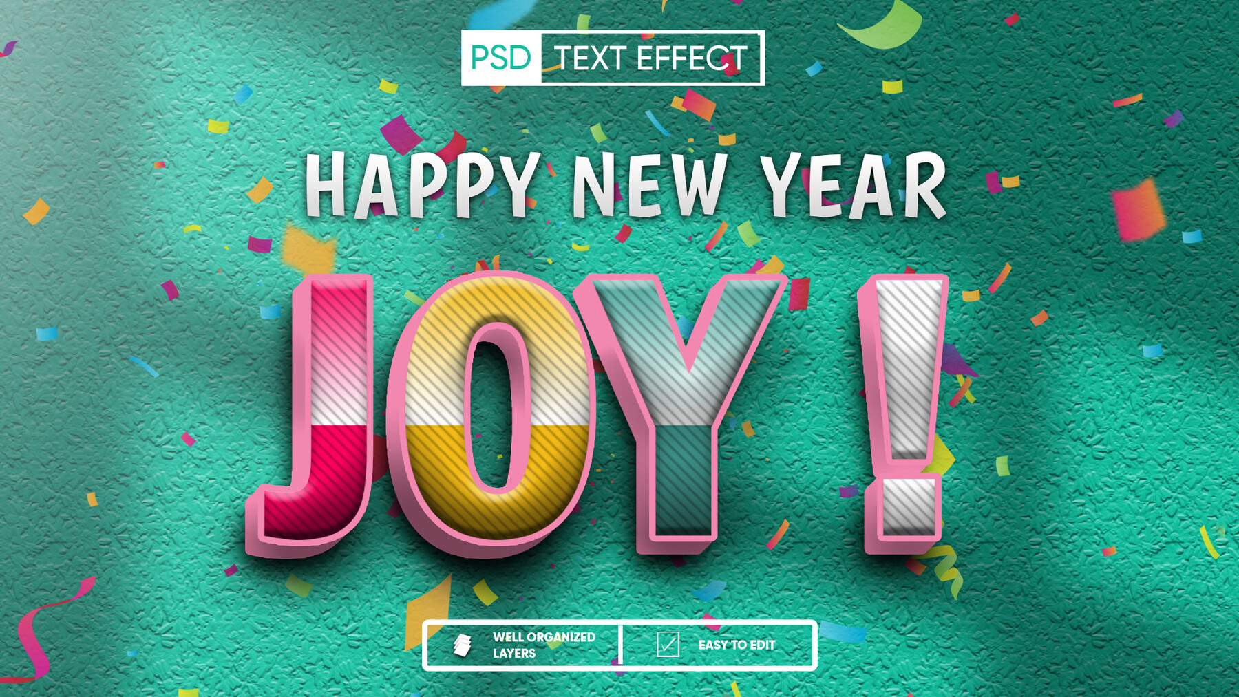 ArtStation - Joy text effect and happy New Year PSD fully editable text ...