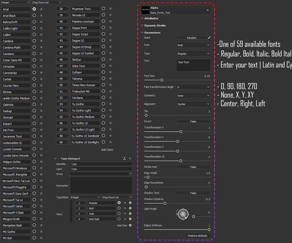 ArtStation - Base Fonts Tool for Substance Painter | Resources