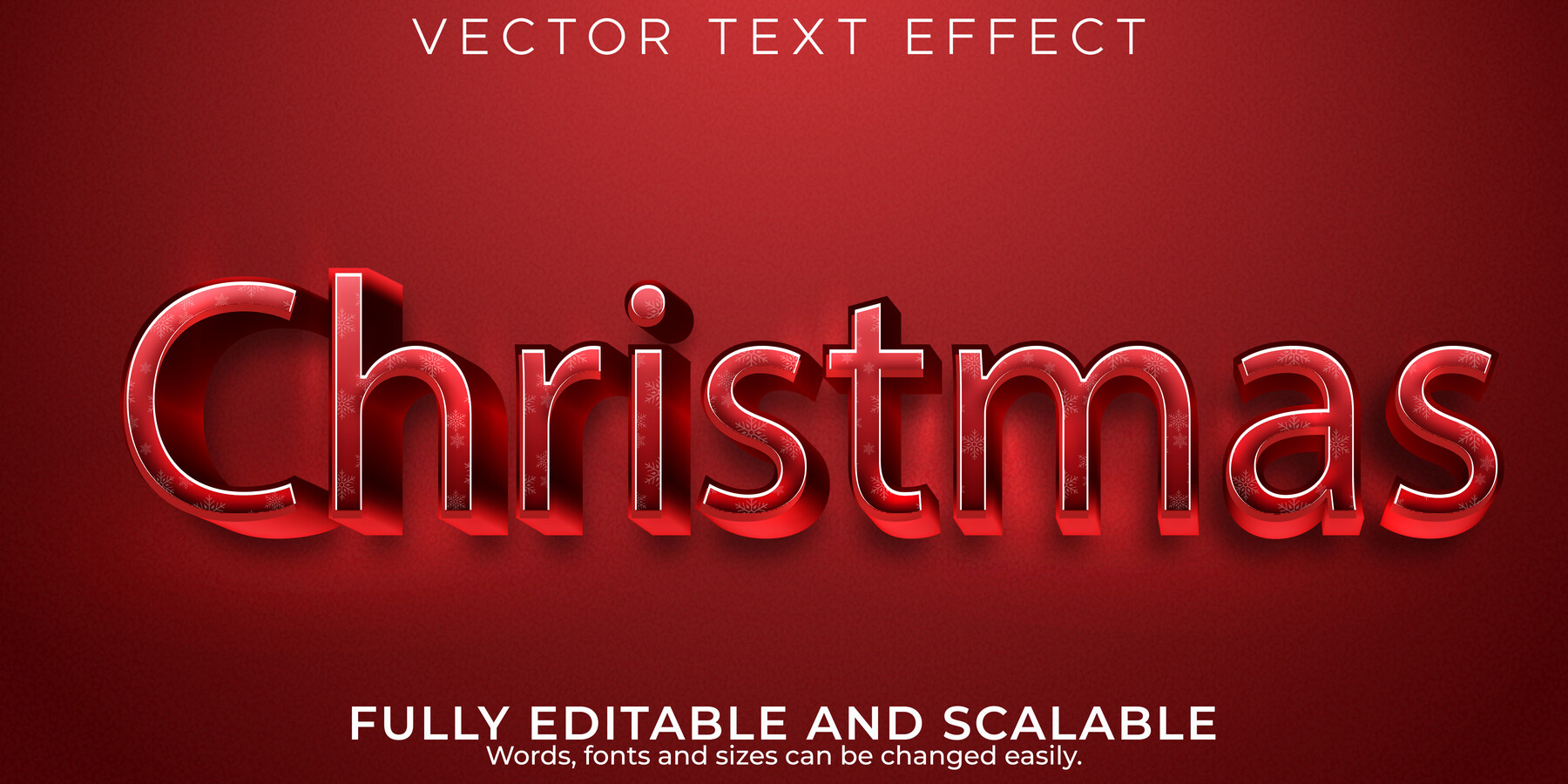 ArtStation - Christmas. Text Effects, EPS Template File | Artworks