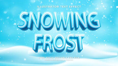 ArtStation - Snowing Frost. Text Effects, EPS Template File | Artworks