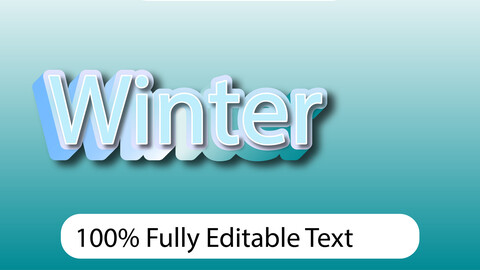 ArtStation - Winter. Text Effects, EPS Template File | Artworks