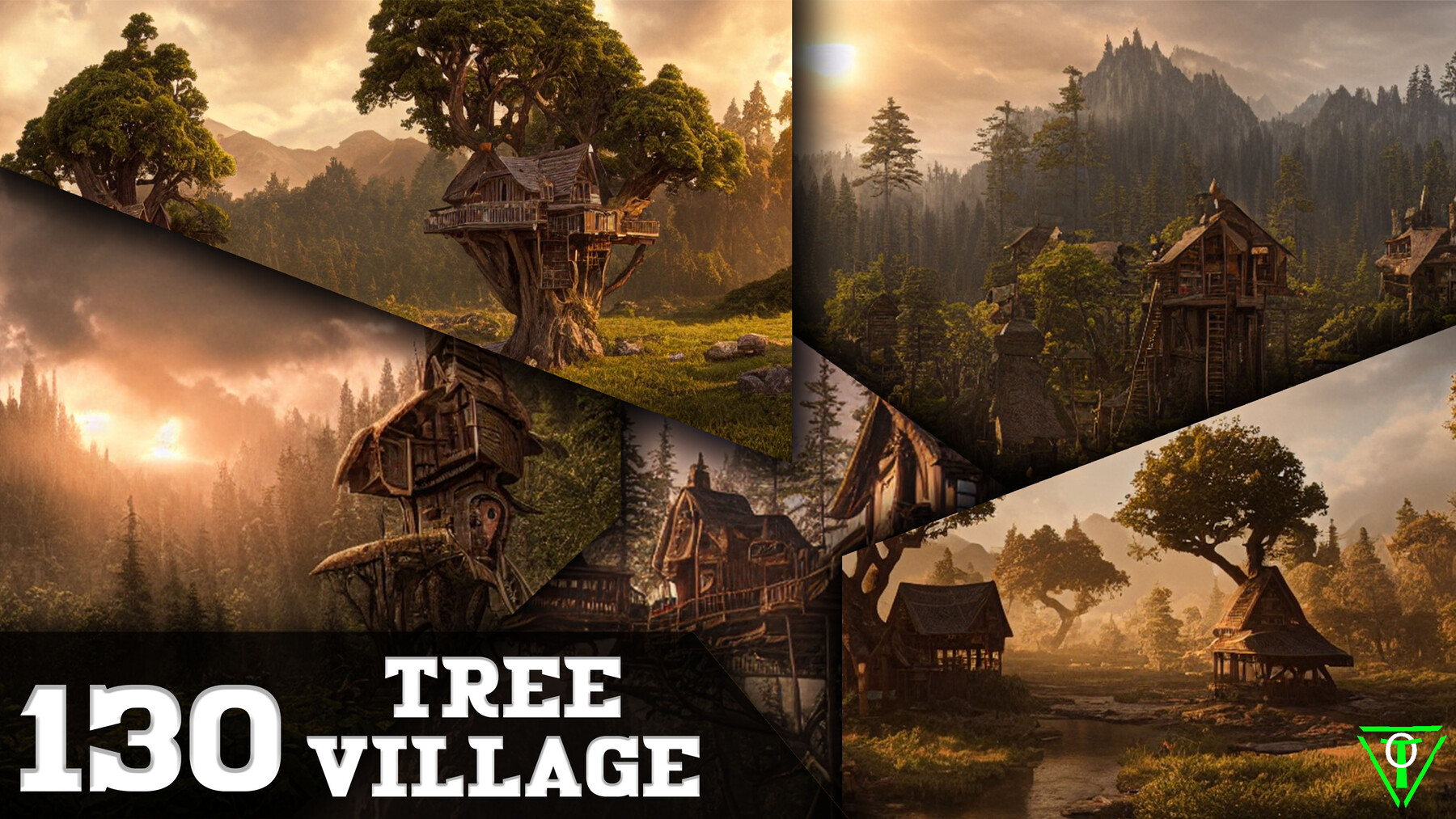 ArtStation - 130 Tree Village (More Than 8K Resolution) | Artworks