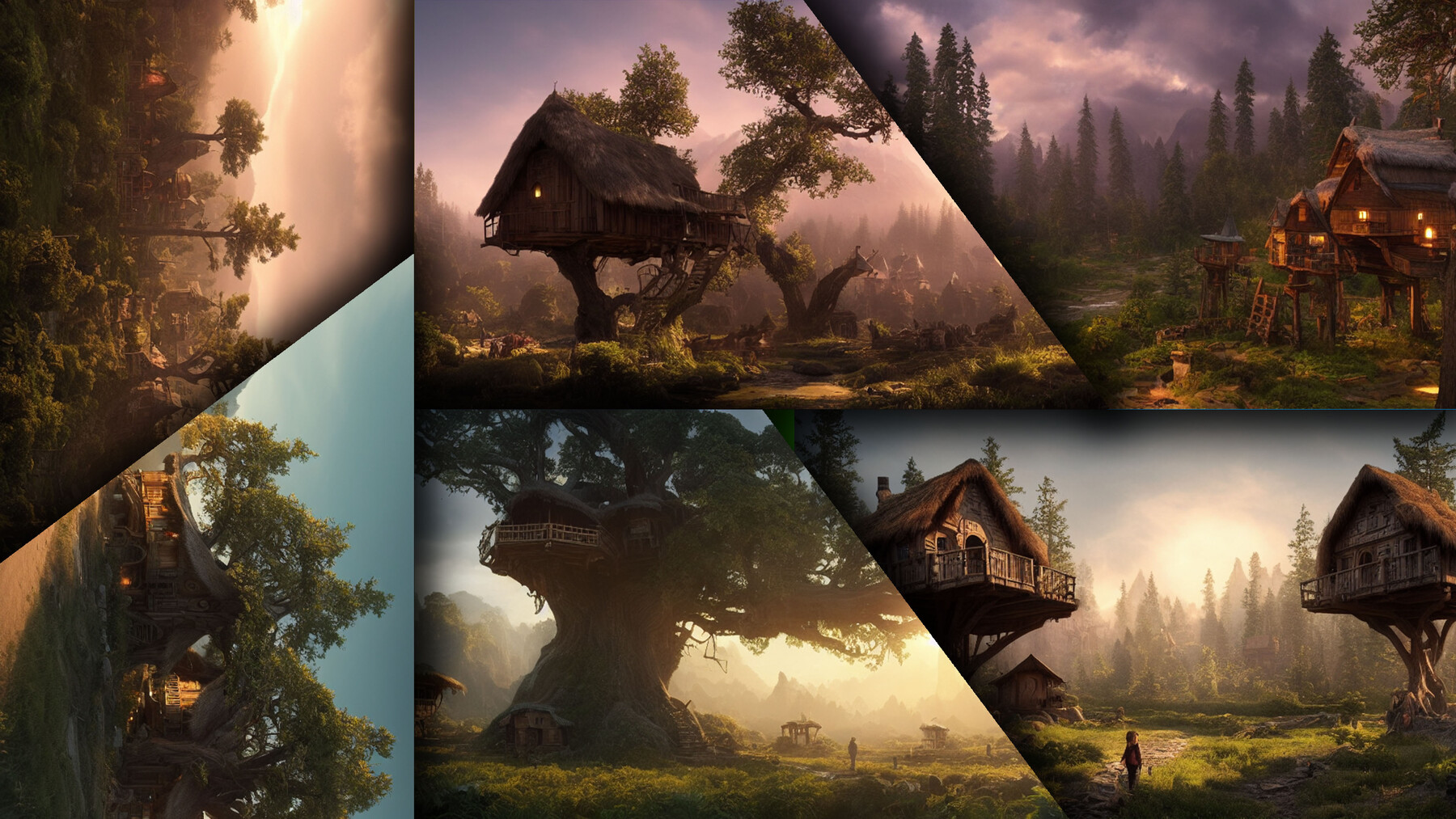 ArtStation - 130 Tree Village (More Than 8K Resolution) | Artworks