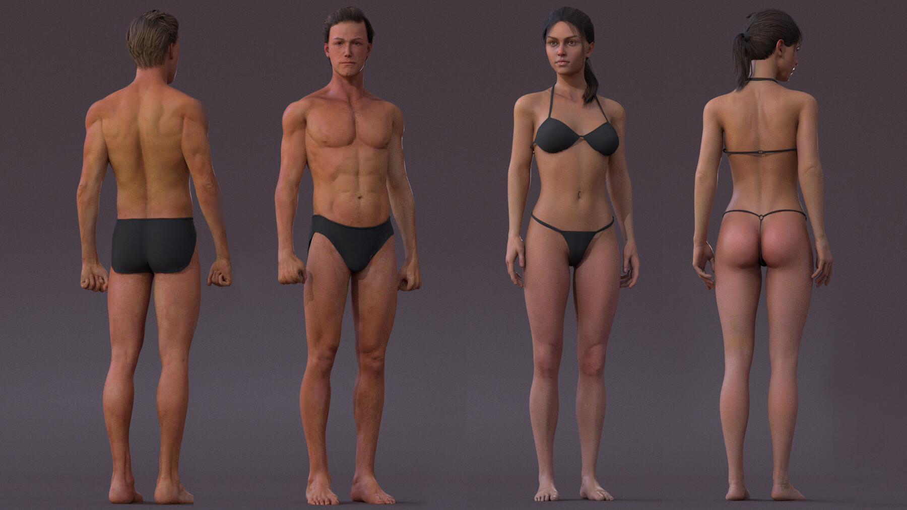 ArtStation - Male Female Base Rig | Game Assets