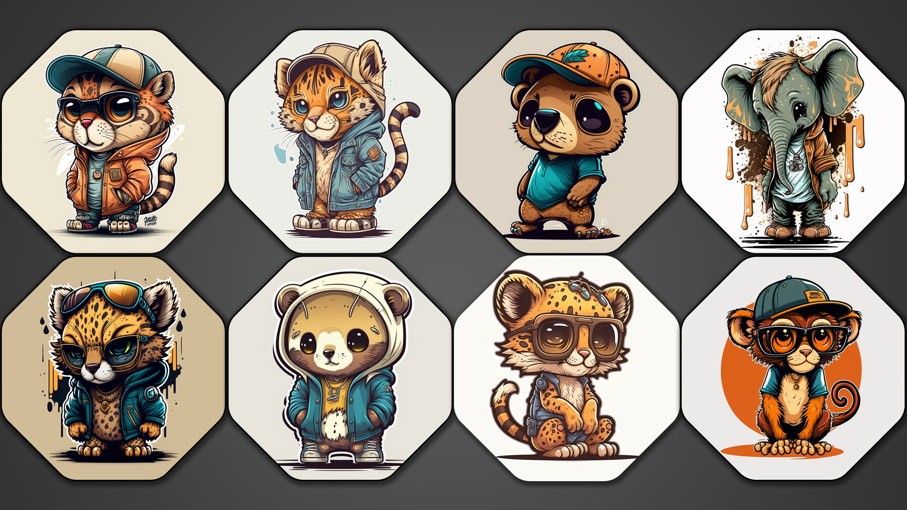 ArtStation - 200 Stickers Animal Reference Pack Vol.04 | Artworks