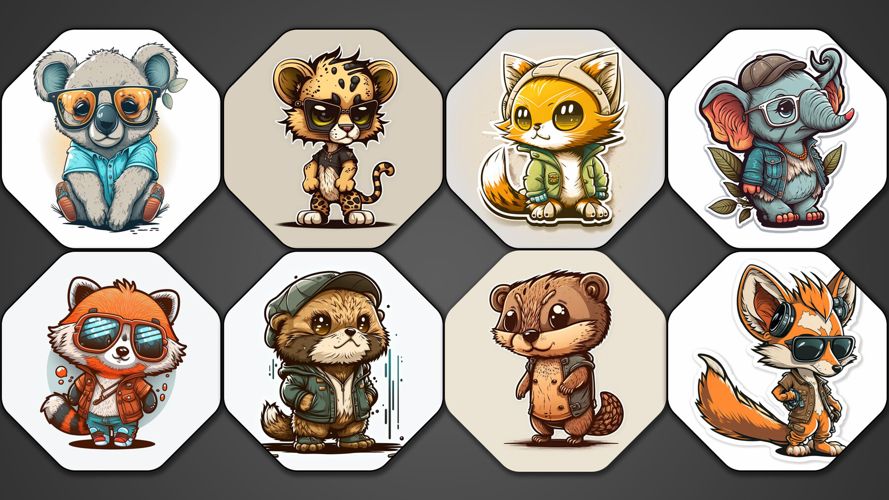 ArtStation - 200 Stickers Animal Reference Pack Vol.04 | Artworks