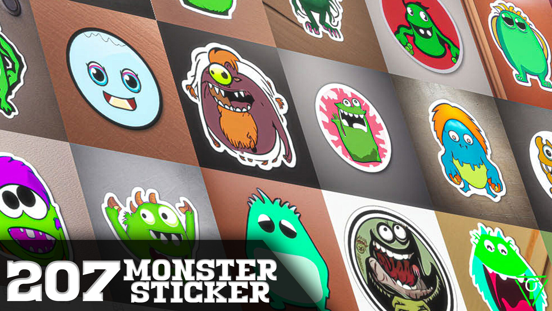 ArtStation - 207 Monster sticker (More Than 4K Resolution) | Artworks