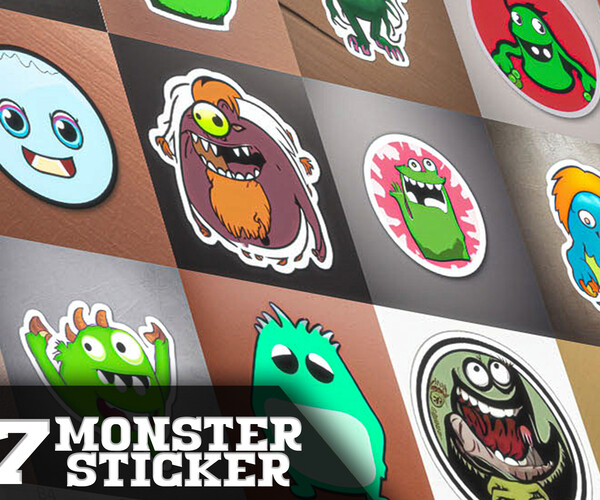 ArtStation - 207 Monster sticker (More Than 4K Resolution) | Artworks