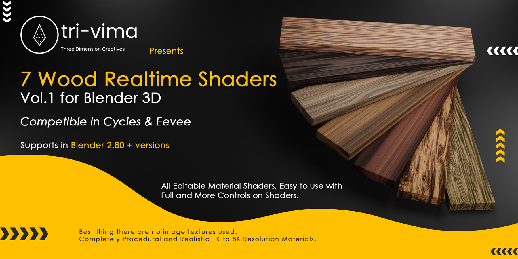 ArtStation - 7 Wood Realtime Shaders Volume 01 for Blender 3D | Resources