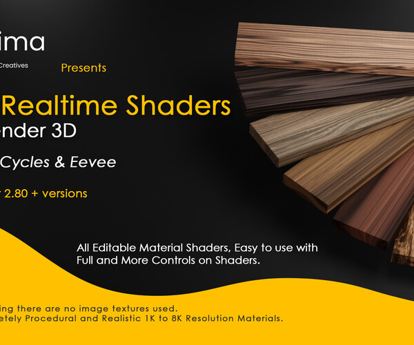 ArtStation - 7 Wood Realtime Shaders Volume 01 for Blender 3D | Resources