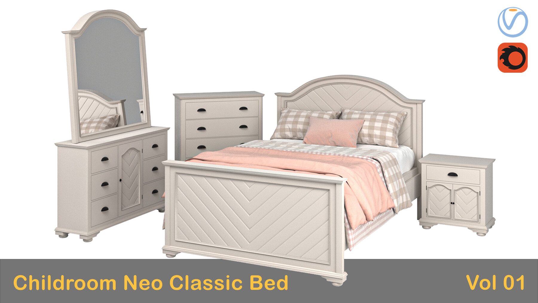 ArtStation - Childroom Neo Classic Bed | Resources