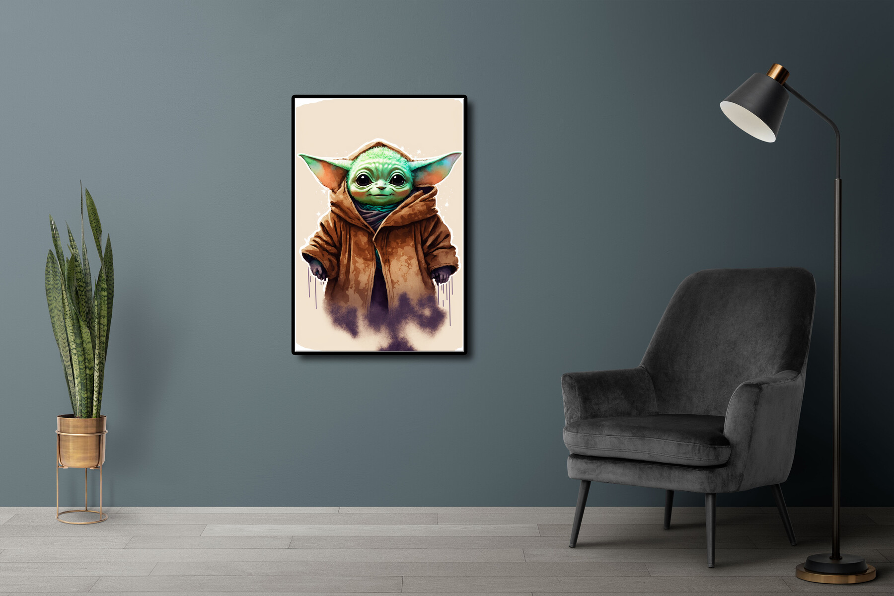 ArtStation - Cute baby Yoda Star Wars watercolor | Digital download ...