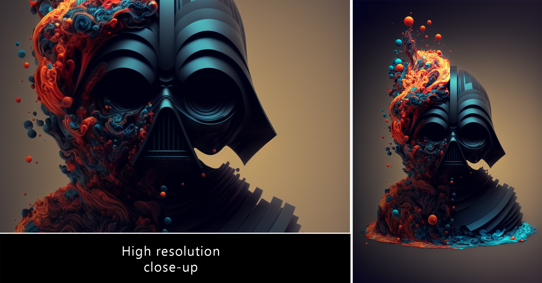 ArtStation - Darth Vader poster 3d Star Wars figure | Digital Art Print ...