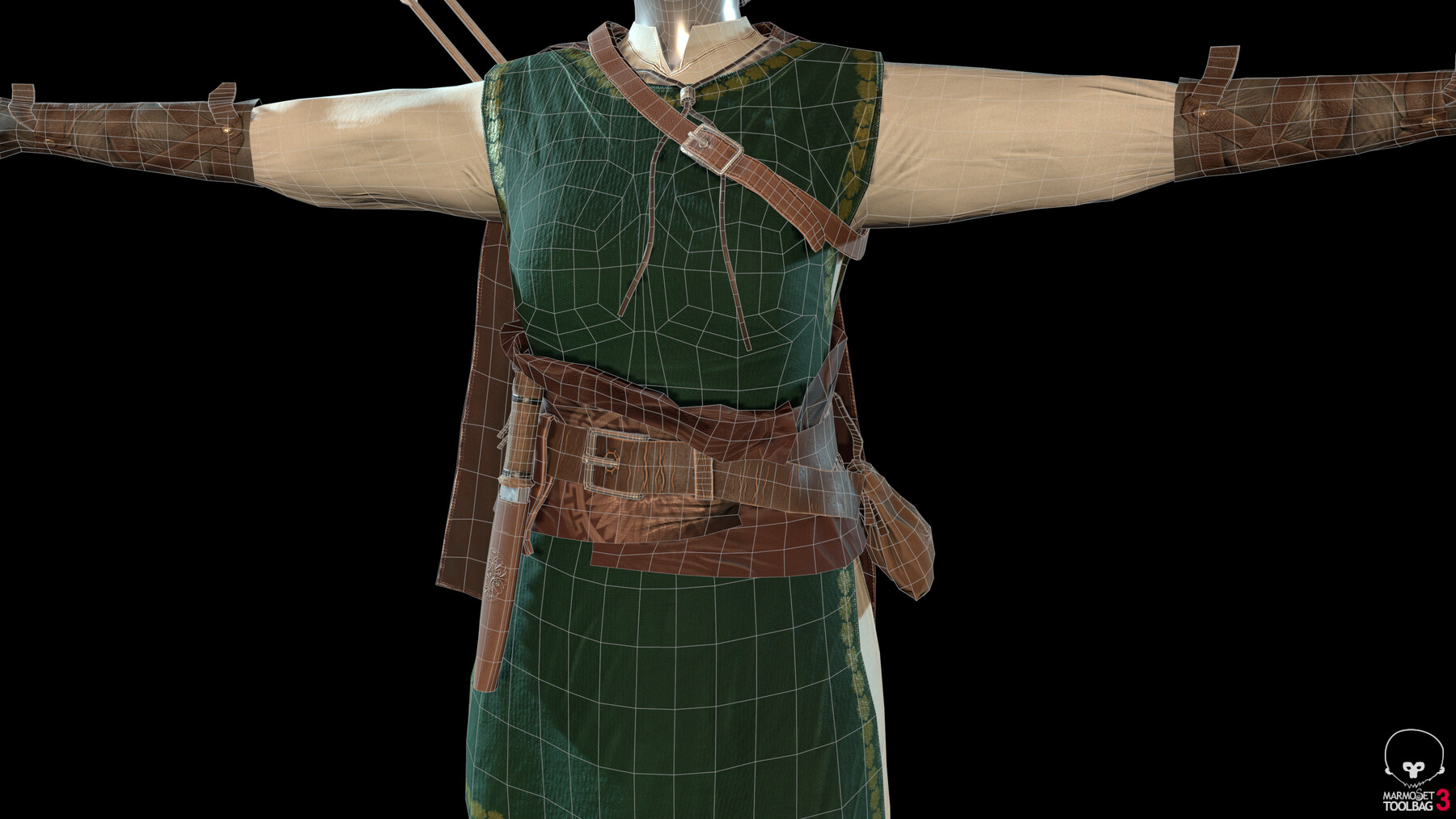ArtStation - Full Low Poly Realistic Archer Woman Outfit | Game Assets