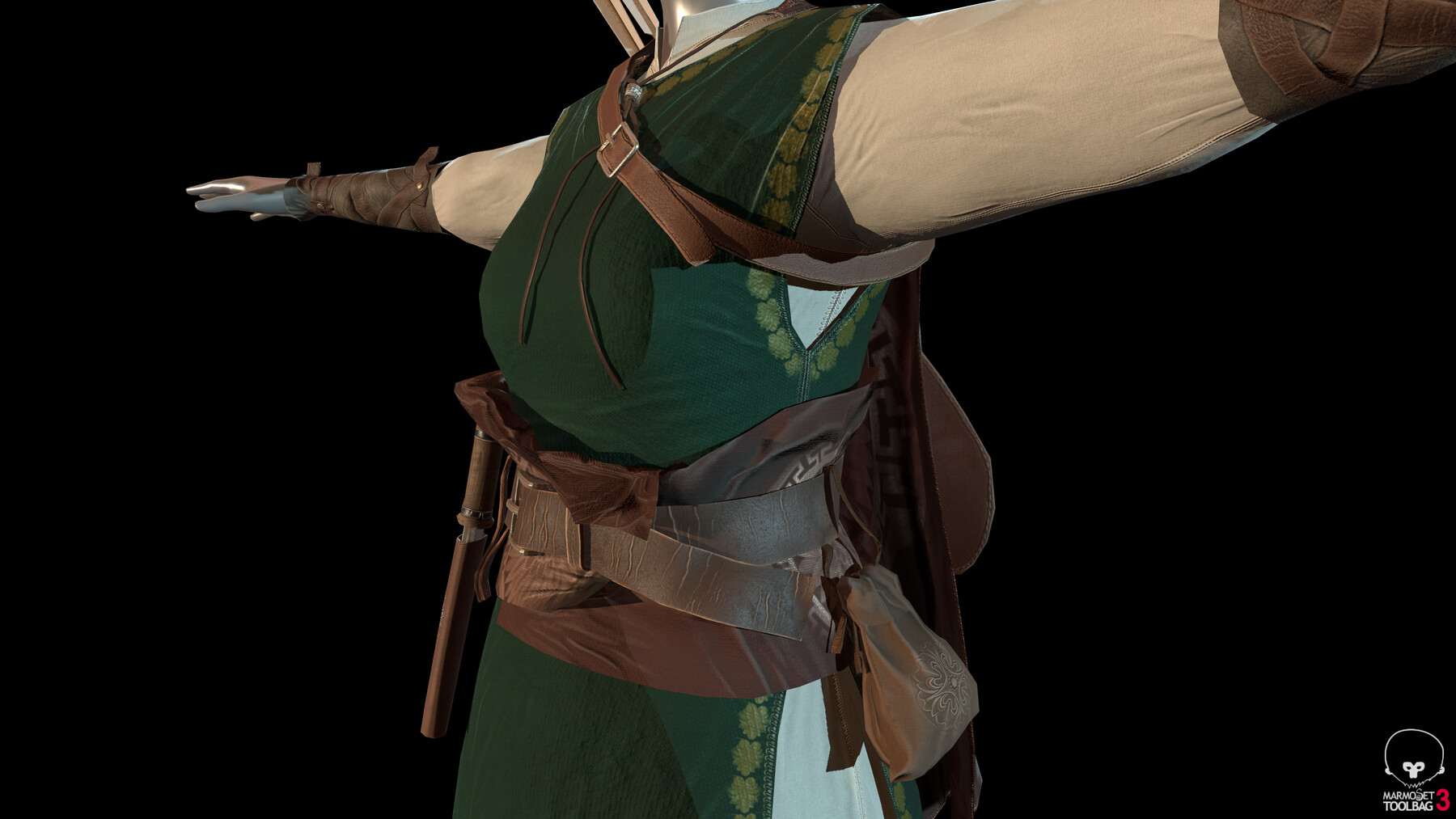 ArtStation - Full Low Poly Realistic Archer Woman Outfit | Game Assets