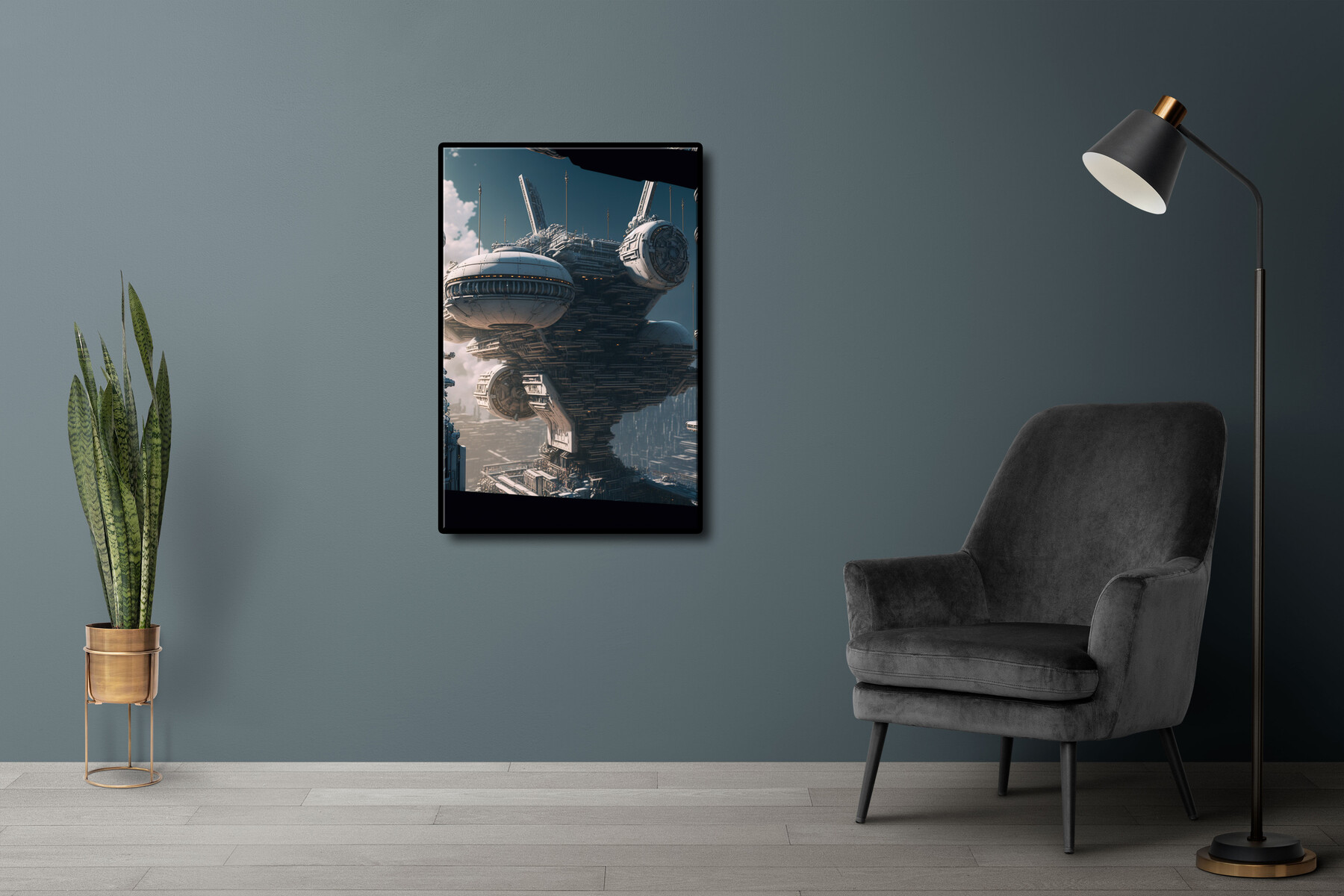 ArtStation - Massive futuristic spacestation concept art design ...