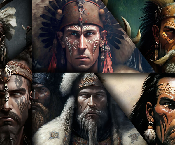 ArtStation - 102 Tribal warriors (More Than 8K Resolution) | Artworks