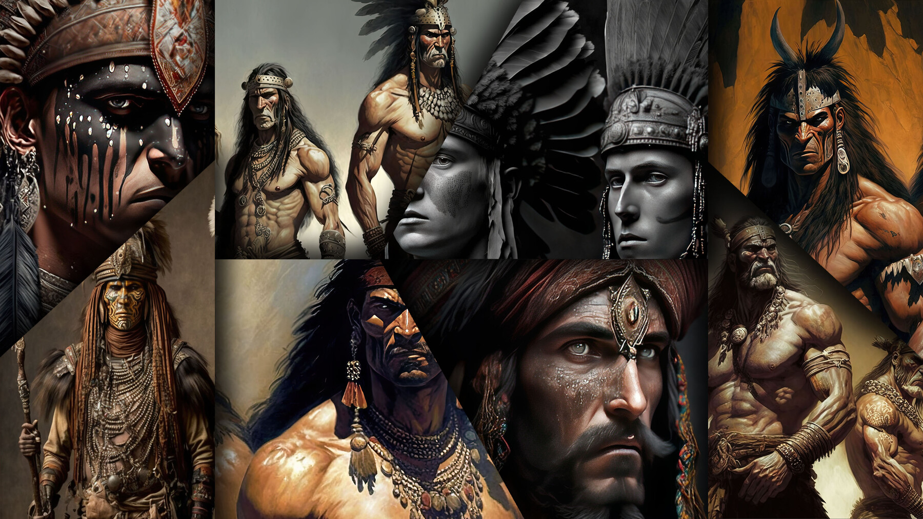 ArtStation - 102 Tribal warriors (More Than 8K Resolution) | Artworks