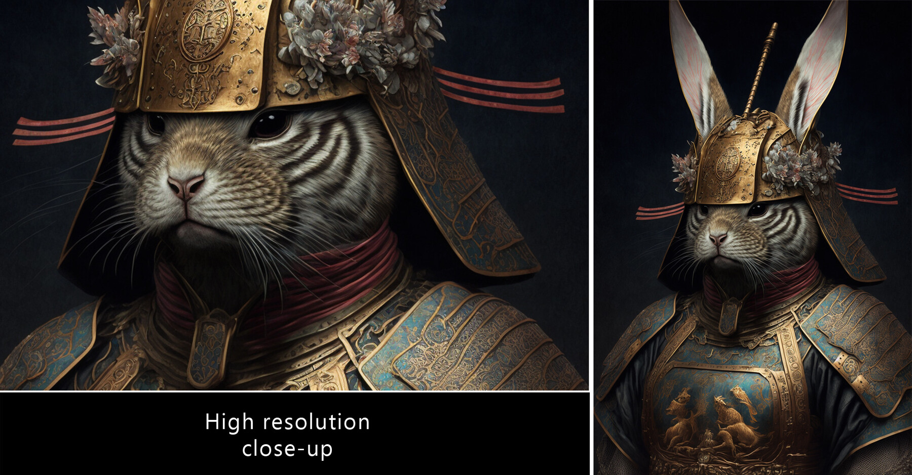 ArtStation - Japanese samurai rabbit warrior with traditional suit and ...