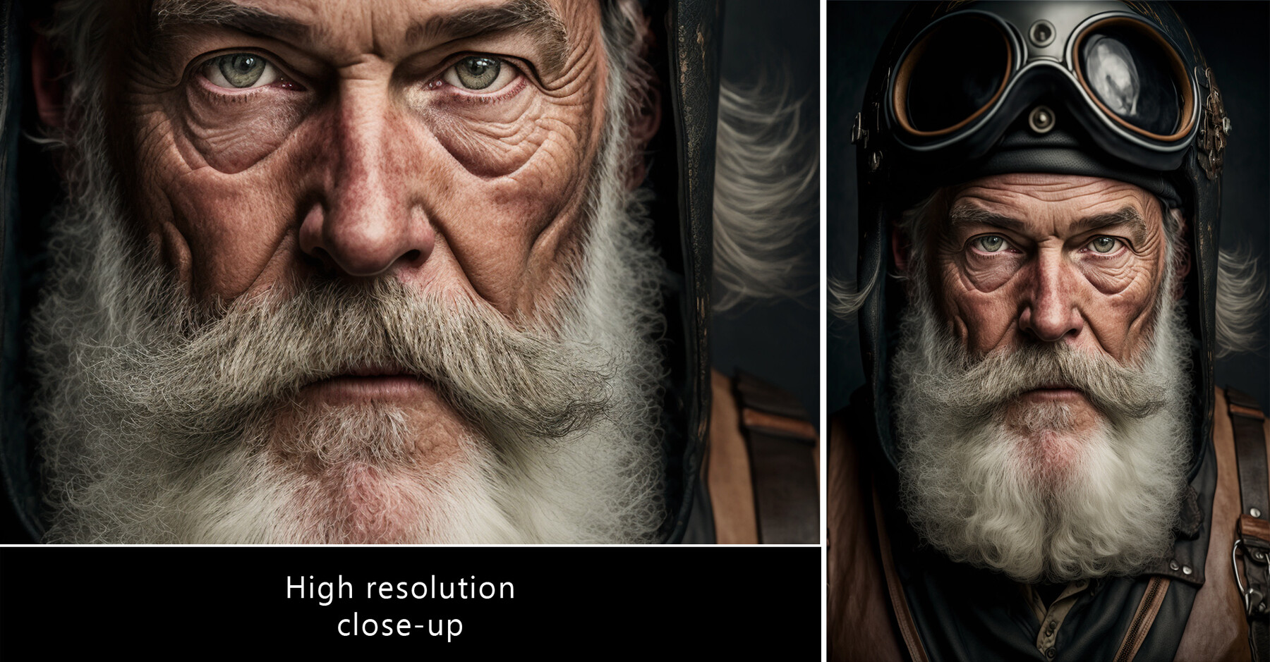 ArtStation - Close up of an old biker with goggles in hyper realistic ...