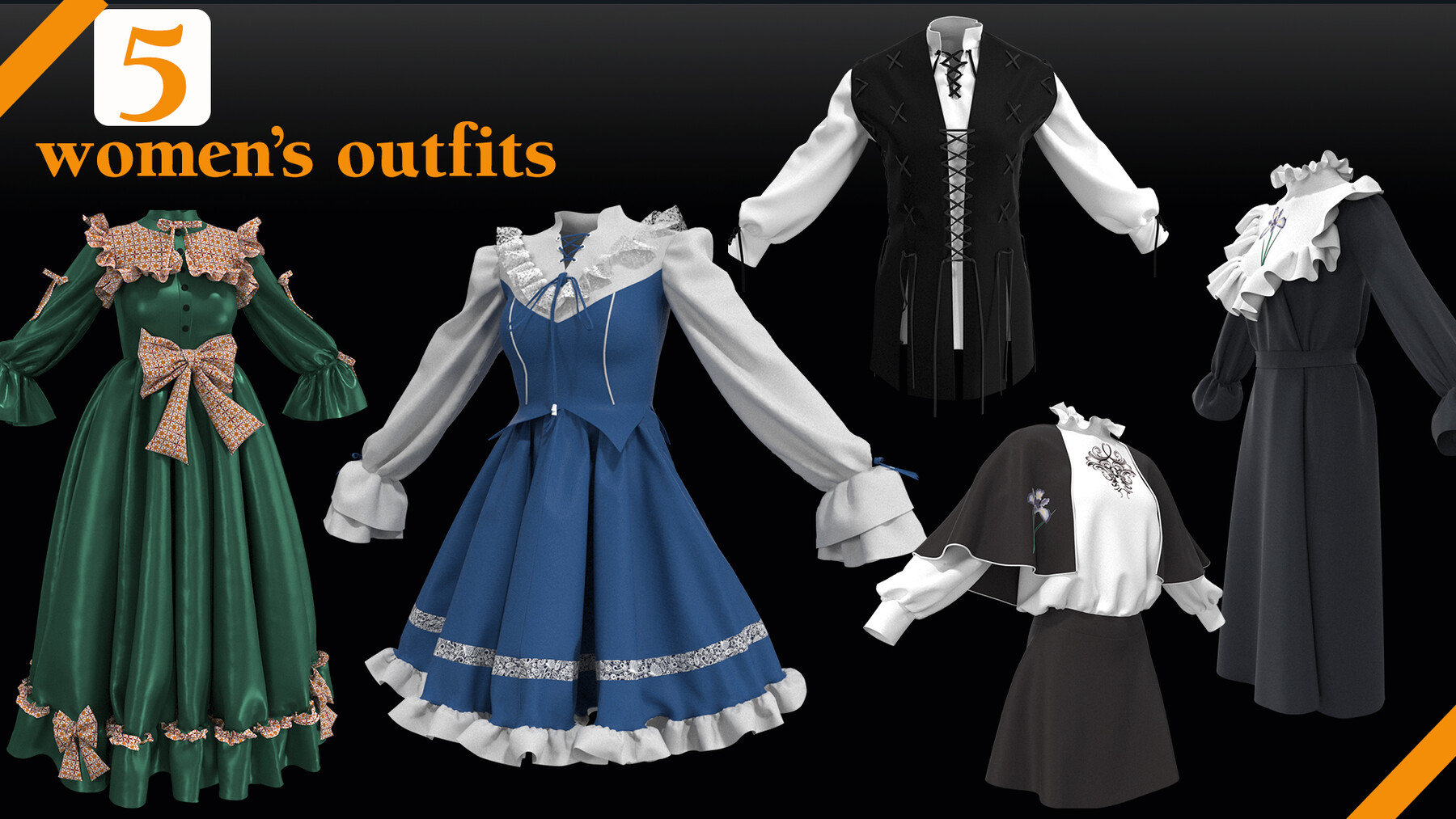 ArtStation - women's clothes | Game Assets