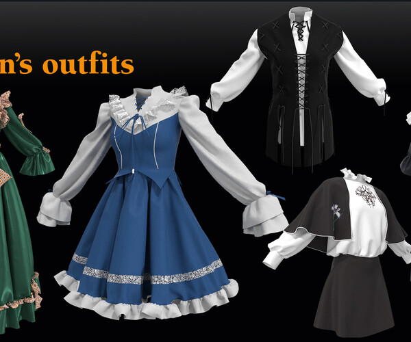 ArtStation - women's clothes | Game Assets