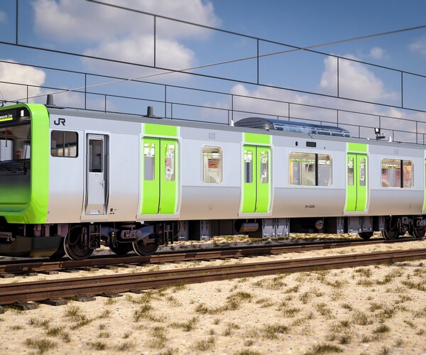 ArtStation - Yamanote Line E235 Series Locomotive - Japanese Train 3D CAD Model | Detailed ...