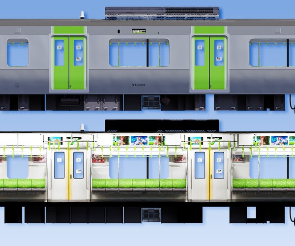 ArtStation - Yamanote Line E235 Series Locomotive - Japanese Train 3D CAD Model | Detailed ...
