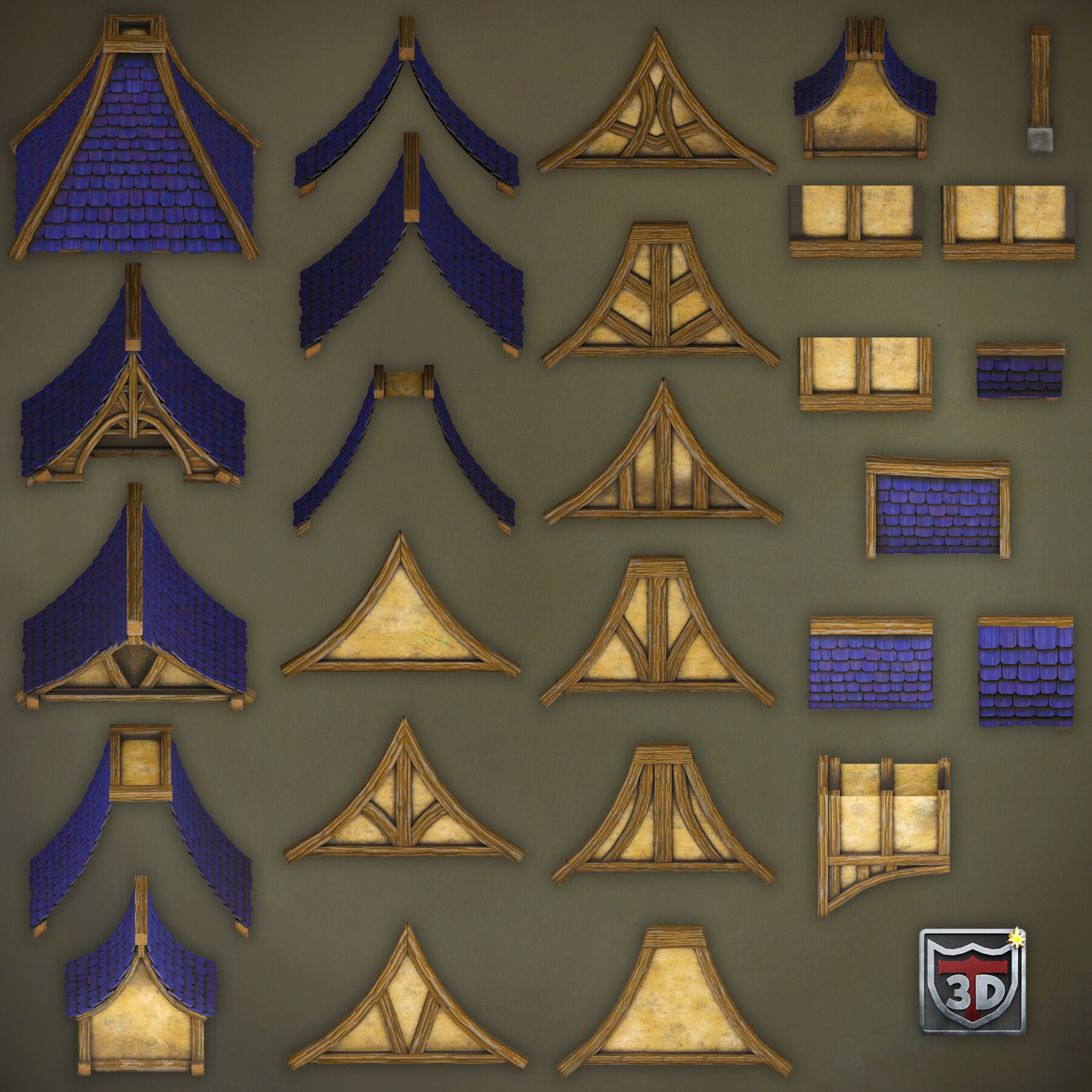 ArtStation - Blender Massive 250-Piece Modular Kitbash Castles and ...