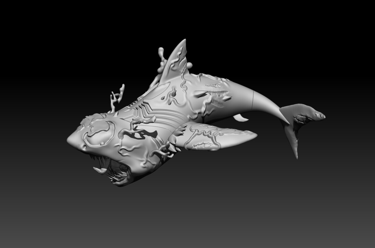 ArtStation - Symbiote-infested Venom Shark 3D modeling print files | Resources