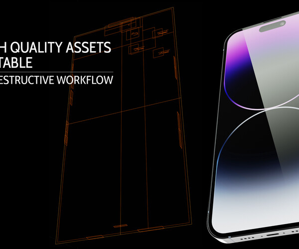 ArtStation - Make an Iphone 14 pro Max in a Non-Destructive way | Tutorials