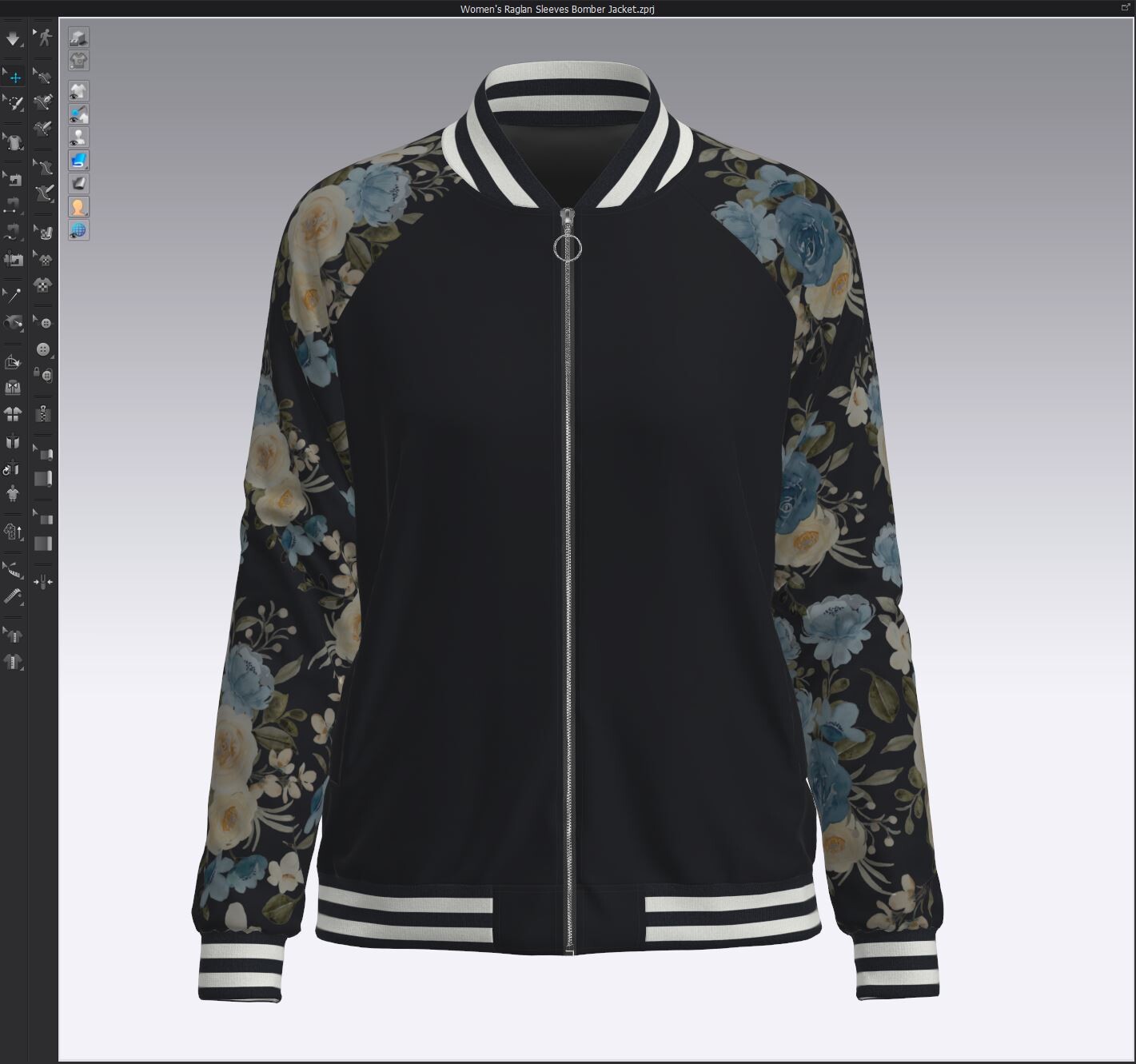 ArtStation - Women's Raglan Sleeves Bomber Jacket, marvelous designer ...