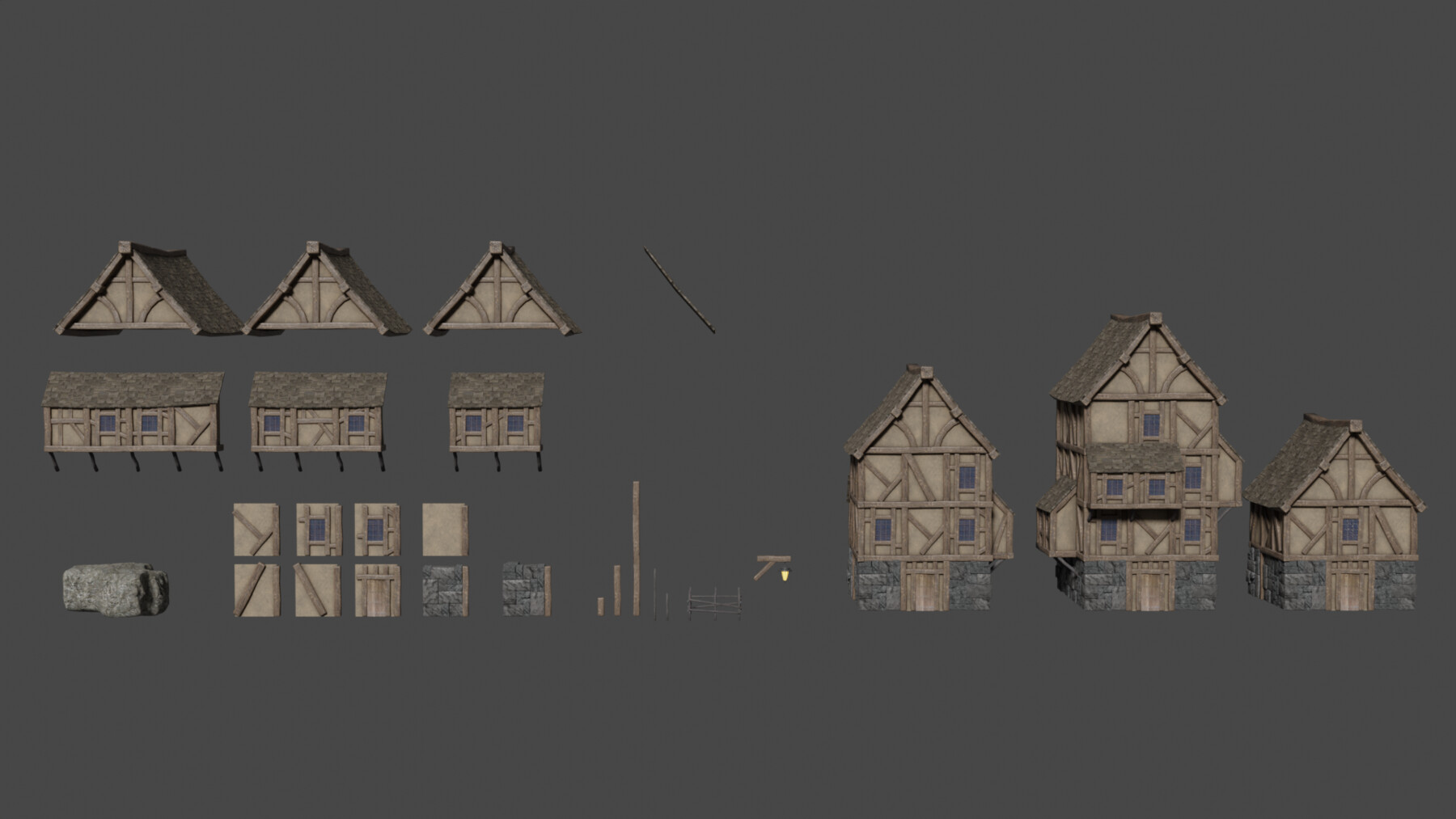 ArtStation - Stylized Medieval Village Modular Pack | Game Assets