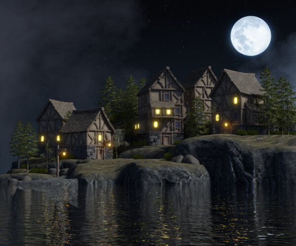 ArtStation - Stylized Medieval Village Modular Pack | Game Assets