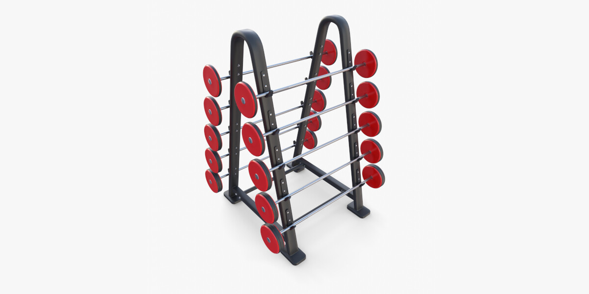 ArtStation - Barbell rack double | Game Assets