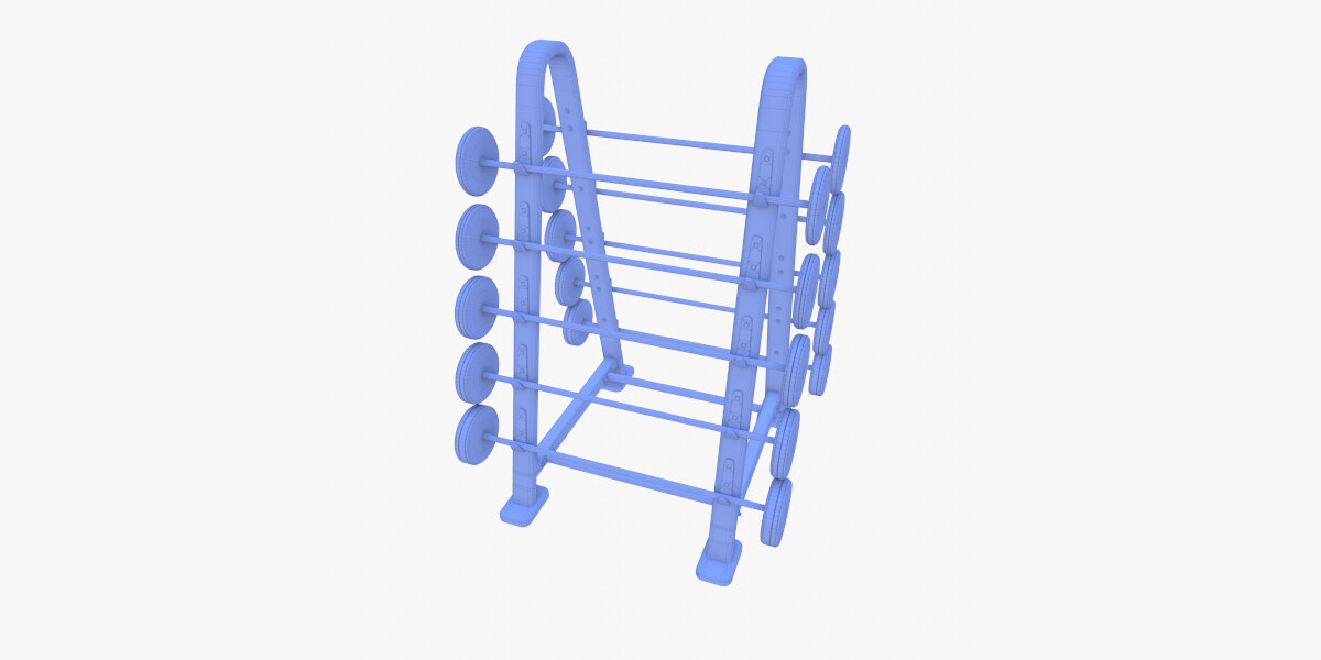 ArtStation - Barbell rack double | Game Assets